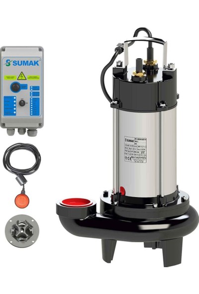 Sumak Pompa Sumak SBRT18/2P Parçalayıcı Bıçaklı Foseptik Dalgıç Pompa Trifaze (380V) 1.8 Hp Sumak Pompa Sumak SBRT18/2P Parçalayıcı Bıçaklı Foseptik Dalgıç Pompa Trifaze (380V) 1.8 Hp