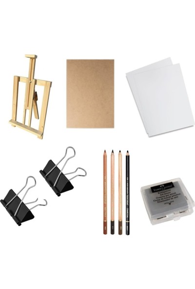 Linea Karakalem Eskiz Çizim Başlangıç Seti + Masaüstü Şövale Linea Karakalem Eskiz Çizim Başlangıç Seti + Masaüstü Şövale