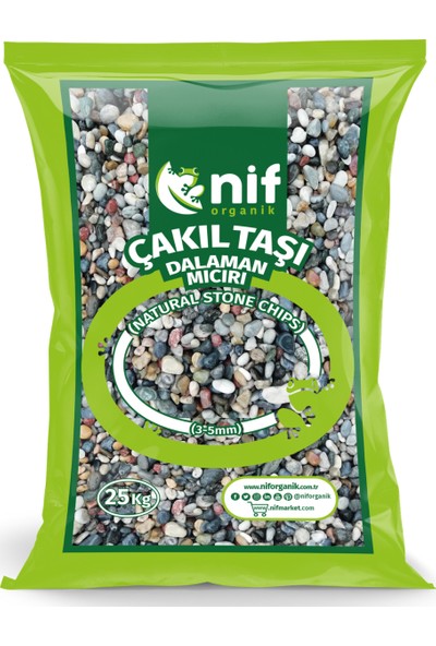 Nif Organik Mıcır-Çakıl Taşı 25 kg 5 10 mm