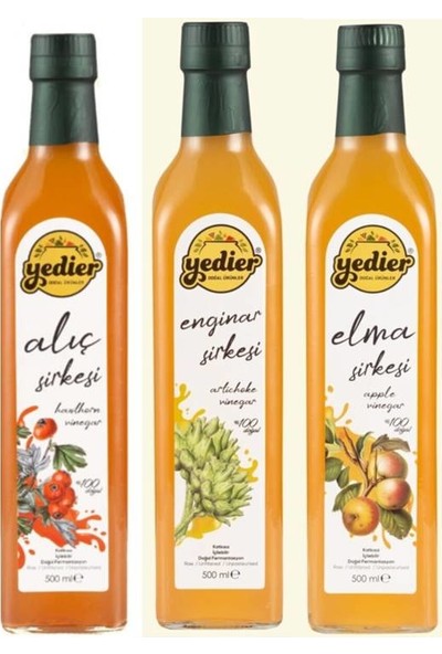 Yedier Elma+Alıç+Enginar 500 ml - 3'lü Paket