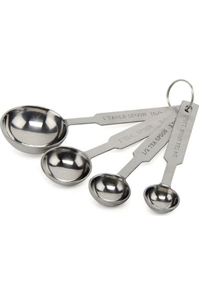 Metal Minik Ölçü Kaşıkları Ölçek Seti 4 Lü Set B5013 Metal Minik Ölçü Kaşıkları Ölçek Seti 4 Lü Set B5013