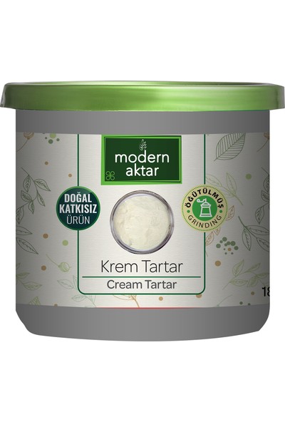 Modern Aktar Doğal Krem Tartar Toz 180 gr Modern Aktar Doğal Krem Tartar Toz 180 gr