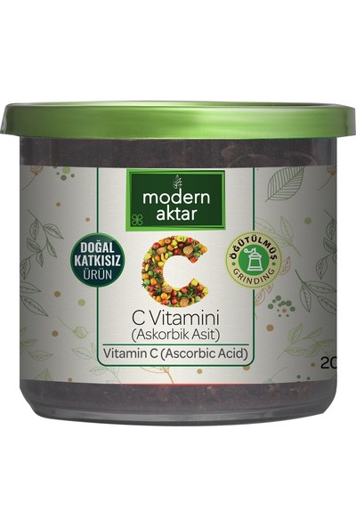Modern Aktar C Vitamini Askorbik Asit 200 gr Modern Aktar C Vitamini Askorbik Asit 200 gr