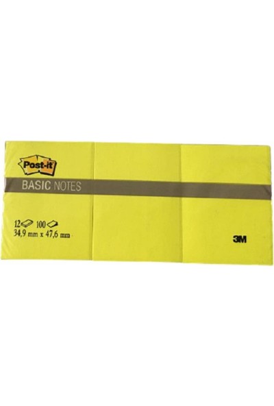 3M Post-It Basic Not Karışık 4 Renk 35 x 48 mm 12'li 3M Post-It Basic Not Karışık 4 Renk 35 x 48 mm 12'li
