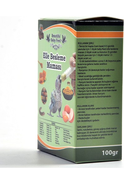 Beautiful Food Yavru Kuş Elle Besleme Maması 100 gr Beautiful Food Yavru Kuş Elle Besleme Maması 100 gr
