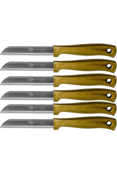 Solingen 6'lı Meyve Bıçağı Tırtıklı Gold