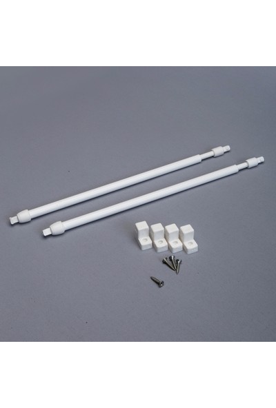 Wenthi Perde Ayarlababilir Briz Çubuğu 2 Adet Alüminyum Perde Borusu 4 Adet Başlık Wenthi Perde Ayarlababilir Briz Çubuğu 2 Adet Alüminyum Perde Borusu 4 Adet Başlık