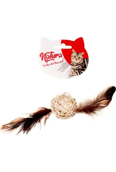 Natura Tüylü Bambu Top Kedi Oyuncak 20 cm