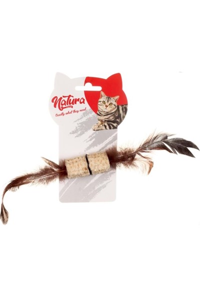 Natura Tüylü Diş Kaşıma Kedi Oyuncak 25 cm