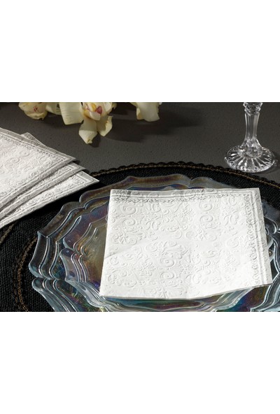 Marlyn Kağıt 20 Adet Kağıt Peçete 33X33 cm Silver