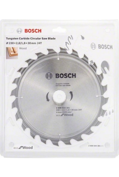 Bosch Daire Testere Optiline Eco 230X30 24 Diş 2608644381 Bosch Daire Testere Optiline Eco 230X30 24 Diş 2608644381