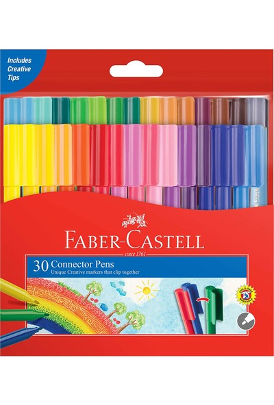 Faber-Castell Eğlenceli Keçeli Kartlı, 30'lu Set