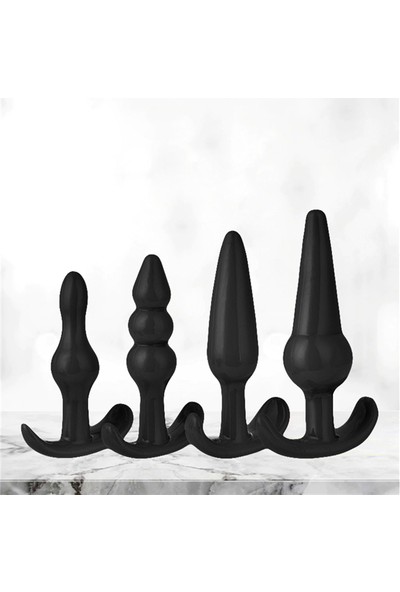 Spicyx Zenci Silikon 4lü Anal Plug Tıkaç Seti Spicyx Zenci Silikon 4lü Anal Plug Tıkaç Seti