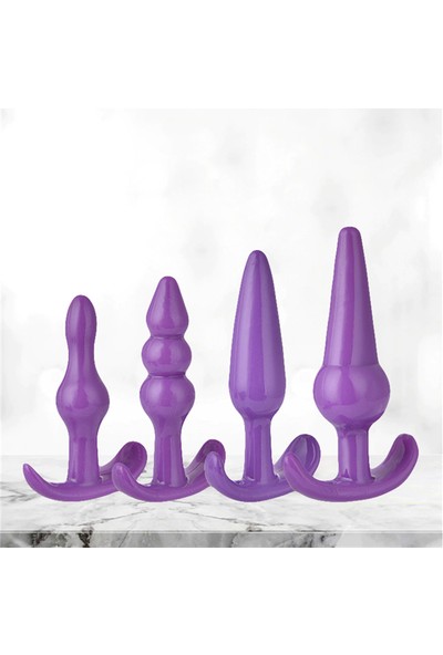 Spicyx Mor Renkli Silikon 4lü Anal Plug Tıkaç Seti Spicyx Mor Renkli Silikon 4lü Anal Plug Tıkaç Seti