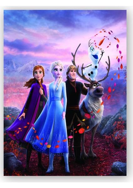 Caka Tablo Ahşap Tablo Frozen 2 Queen Elsa, Anna, Olaf, Fiyatı
