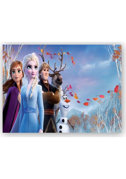 Caka Tablo Ahşap Tablo Frozen 2 Queen Elsa, Anna, Olaf, Fiyatı
