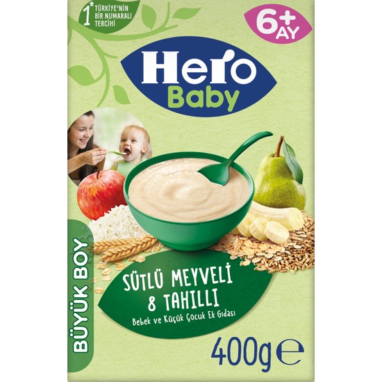 Hero Baby Sütlü 8 Tahıllı Meyveli Kaşık Mama 400g Fiyatı