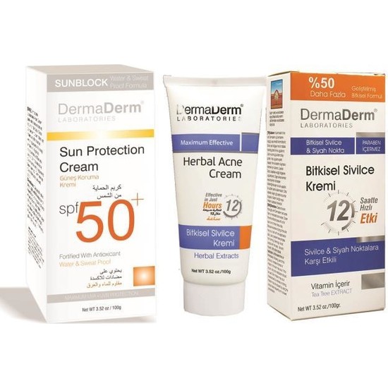 Dermaderm Bitkisel Kremi + Dermaderm Güneş Kremi Spf 50+ Fiyatı