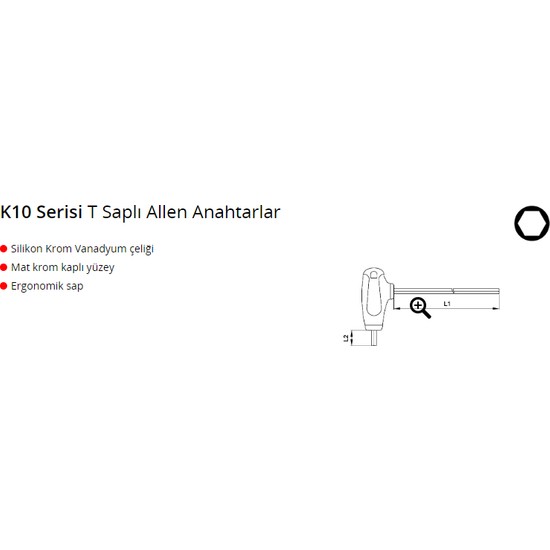 Ceta Form K10/060-200 6mm T Saplı Allen Anahtarlar Fiyatı