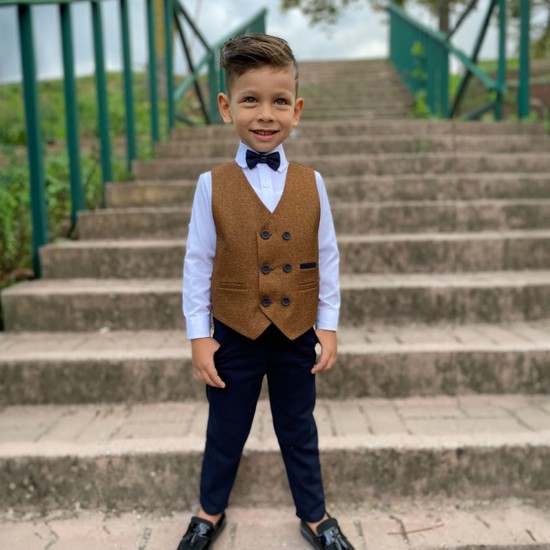 Merdia Kids Erkek Çocuk Takım Elbise 6 Düğmeli Yelekli Fiyatı