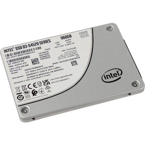 Intel D3-S4520 960GB Sata 3 SSD SSDSC2KB960GZ01 Fiyatı