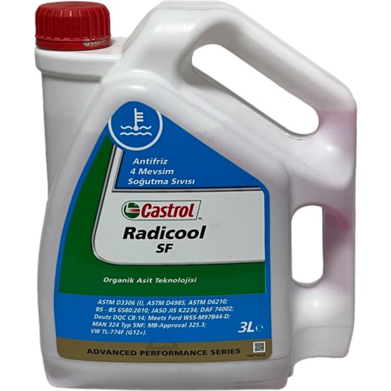 Castrol Radicool Sf 4 Mevsimlik Kırmızı Antifriz 3+1 Litre Fiyatı