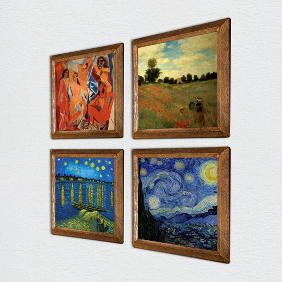 Pinecone Picasso, Claude Monet, Van Gogh Taş Duvar Tablosu Fiyatı