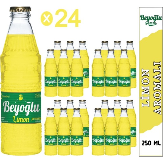 Beyoğlu Limon Aromalı Gazoz 24x 250 ml Fiyatı - Taksit Seçenekleri