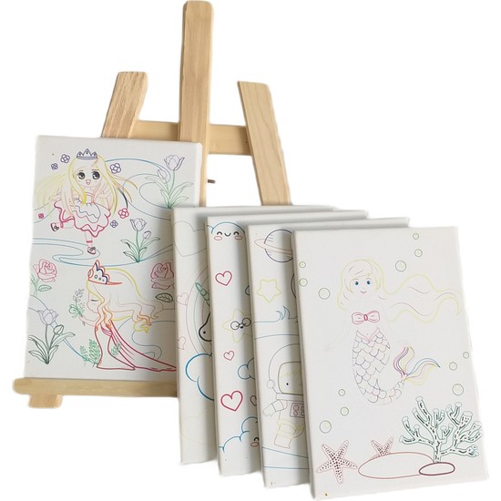 Minik Ressam Seti, Mini Şövale ve 5 Adet 30 x 40 cm Fiyatı