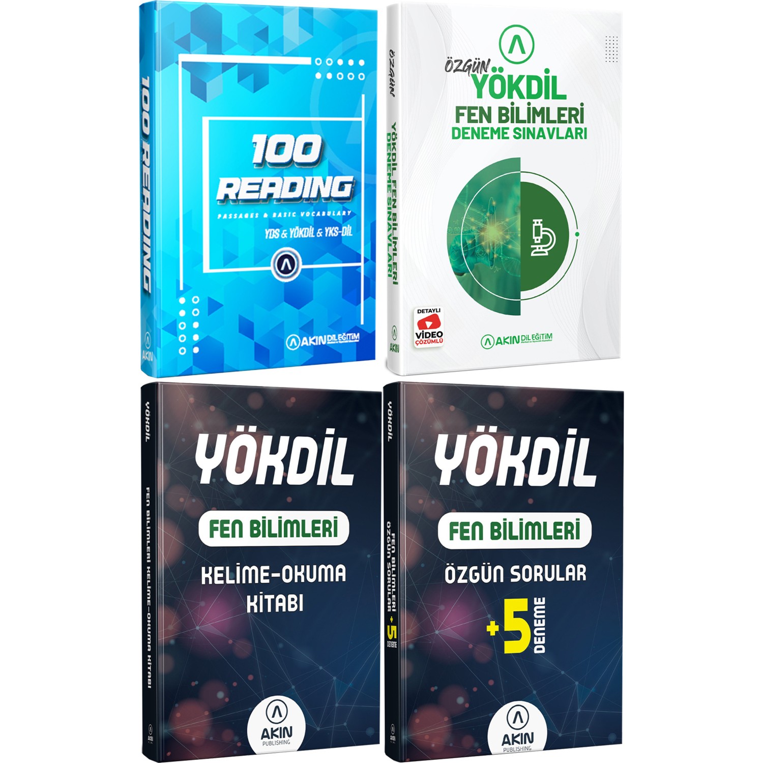 Akın Dil Eğitim YÖKDİL 100 Reading - Fen Bilimleri Deneme Kitabı