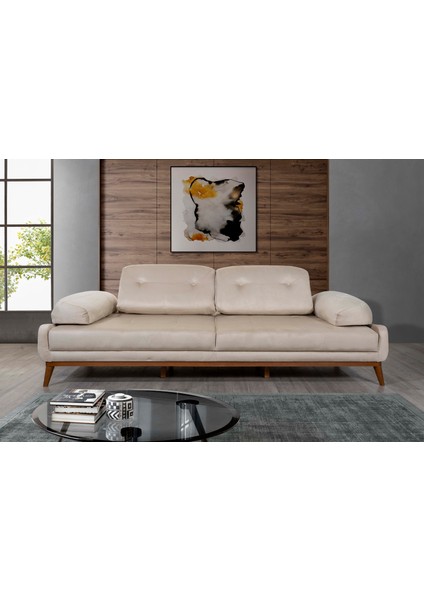 Perla Sofa Nelson Üçlü Koltuk Babyface Krem Fiyatı