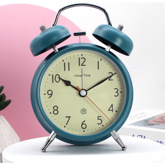 Fybang 4 Inç Çalar Saat, Analog Metal Çalar Saat, Öğrenci Ev ...