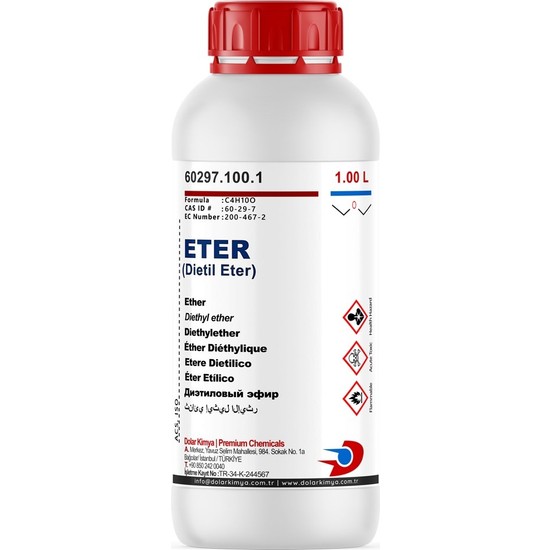 Dolar Kimya Eter (Dietil Eter) | 1.00 Litre Fiyatı