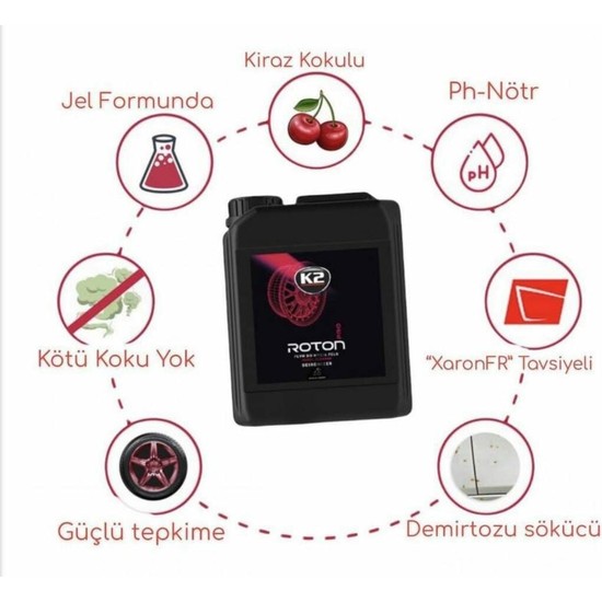 K2 Roton Pro 5l Demirtozu Sökücü Jel Ph Nötr Fiyatı