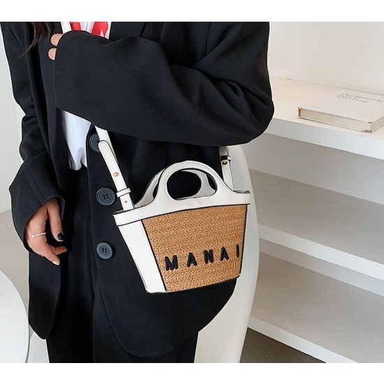 BBXH Moda Hasır Çanta Kadın Çantası Dikiş Büyük Kapasiteli Fiyatı