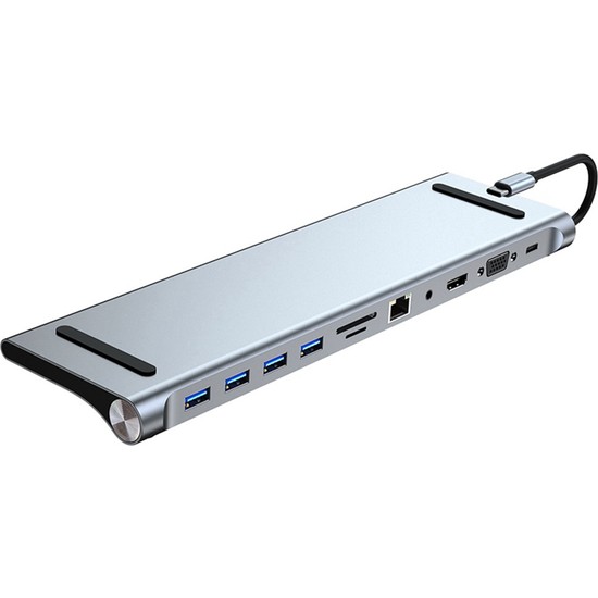 Gui Xulian 11 In 1 Type C Dock USB Hub 3.0 Splitter Çoklu Bağlantı ...