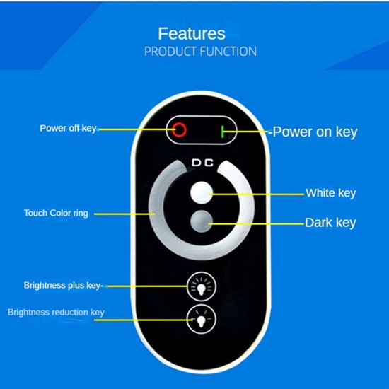 Gui Xulian Taşınabilir LED Dokunmatik Karartma Denetleyicisi 6 Tuşlar ...