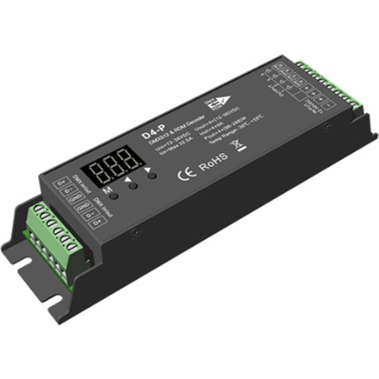Gui Xulian D4-P 4 Kanal Pwm Sabit Gerilim Dmx ve LED Dekoder Kontrol ...