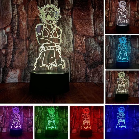 Jingyi Anime Figürü Academia Katsuki Bakugo 3D Le (Yurt Fiyatı