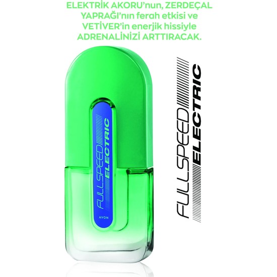 Avon Full Speed Electric Erkek Parfüm EDT 75 ml Fiyatı