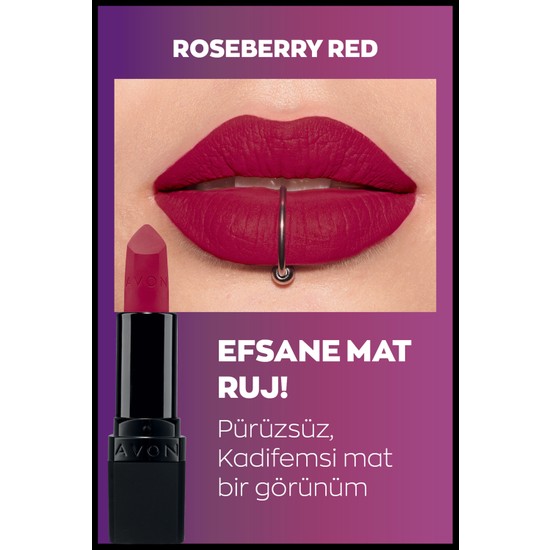 Avon Ultra Matte Ruj - Roseberry Red Fiyatı - Taksit Seçenekleri