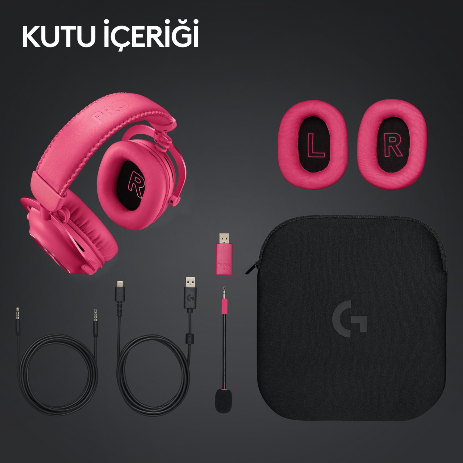 Logitech G PRO X 2 LIGHTSPEED Kablosuz DTS:X Headphone 2.0 - 7.1 Surround Ses Oyun Kulaklığı