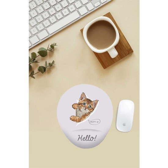Hobi Shop Hello Kedi Desenli Bilek Destekli Mouse Pad Fiyatı