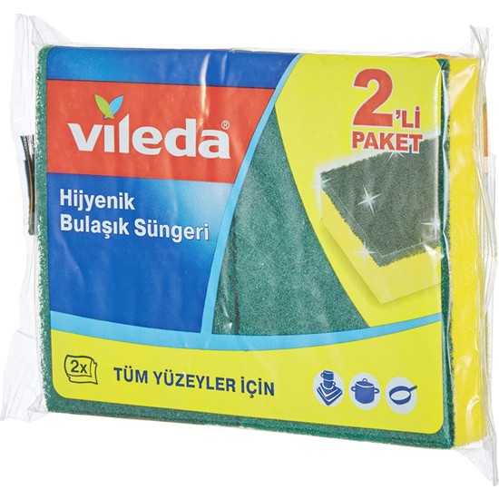 Vileda 5 Paket 2'li Yeşil Klasik Düz Sünger Fiyatı