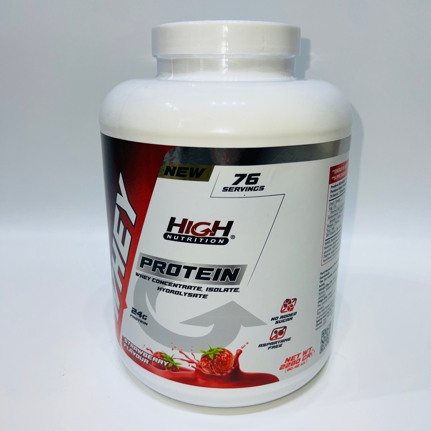High Whey Protein Tozu 2280 gr Çilek Aromalı Protein Tozu 24 Fiyatı