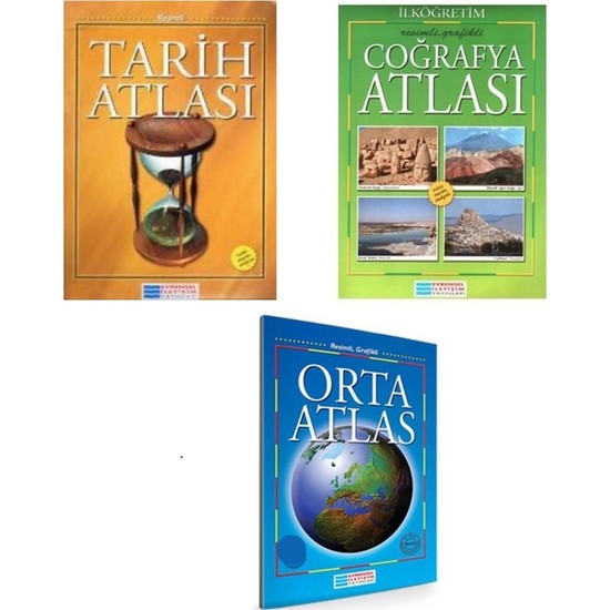 Evrensel İletişim Yayınları 3 Lü Atlas Set Coğrafya Atlası Kitabı
