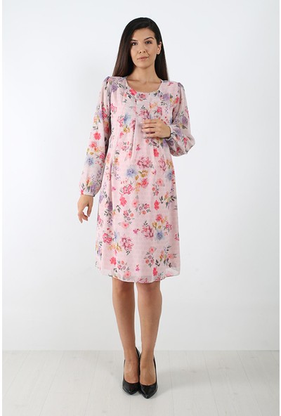 Işşıl 2804-Su Çiçekli Şifon Tunik