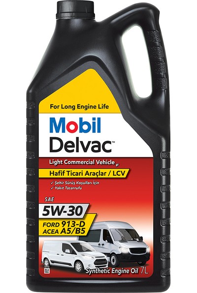 Mobil Delvac LCV F 5W-30 7 Litre ( Üretim Yılı: 2021 )
