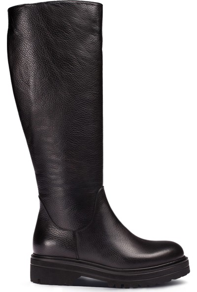 Deery Deri Siyah Kadın Çizme