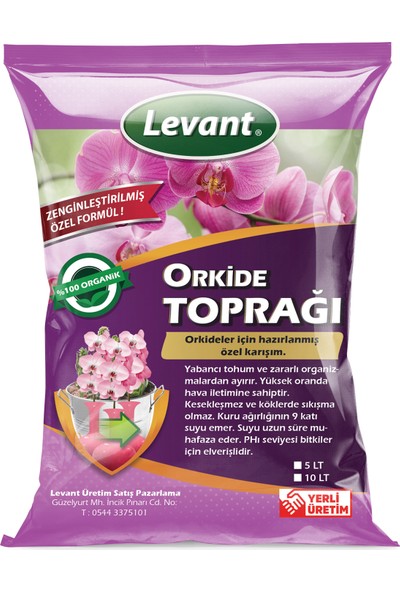 Levant Özel Karışım Yüksek Kalite Orkide Toprağı 10 Lt
